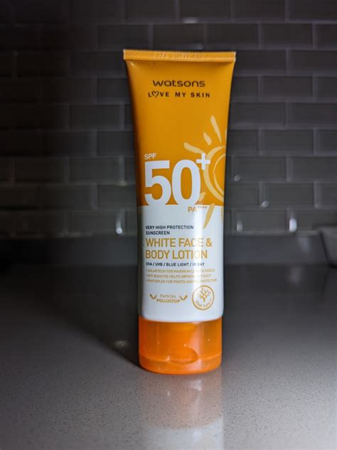 Watsons Very High Protection Sunscreen White Face And Body Lotion Spf50 Pa4 100ml Beauty