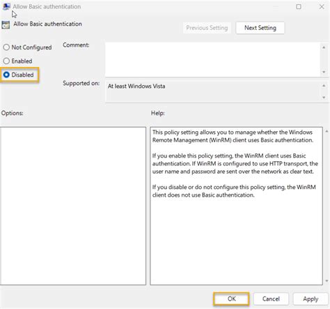 ensure allow basic authentication is set to disabled cis level 1