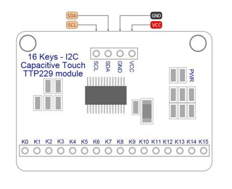 Модуль I2c для сенсорної клавіатури Ttp229 від Robotdyn купити в Києві
