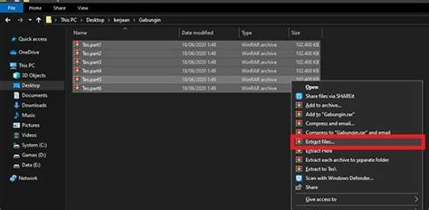 Cara Ekstrak File Part Menjadi 1 Folder Terbaru 2021 JalanTikus
