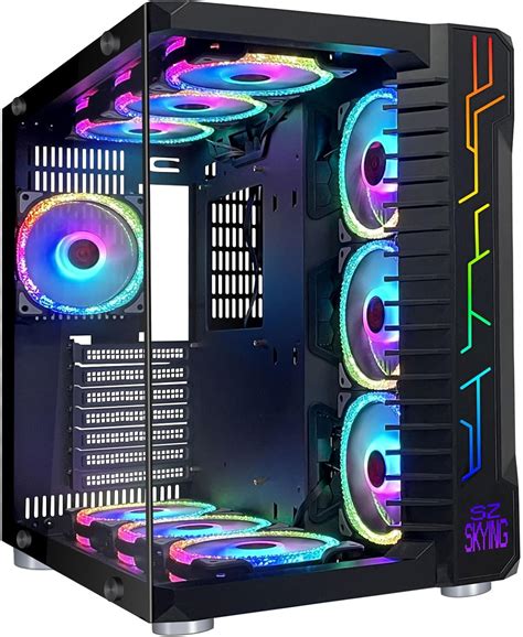 Computer Gaming Case With 10pcs Fans Argb Mid Tower Case