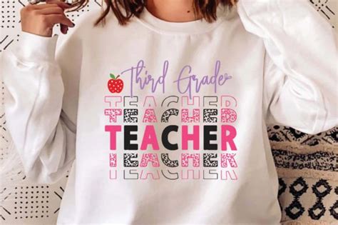 Third Grade Teacher Svg Png Graphic By Trendy Craftsvg · Creative Fabrica