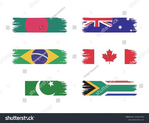 National Countries Flags Vector เวกเตอร์สต็อก ปลอดค่าลิขสิทธิ์