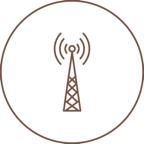 Unique Telecom Tower Vector Line Icon 16739916 Vector Art At Vecteezy