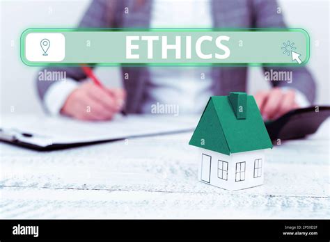 Conceptual Caption Ethics Word Written On Moral Principles That Govern
