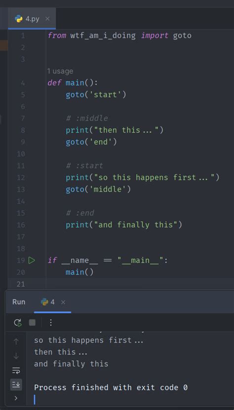 But Why Tho Pythons Forbidden Goto ·