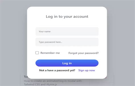 Animated Modal With Tailwind Css And Alpinejs Tailwind Css Example