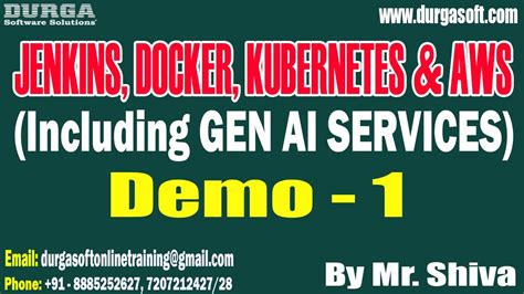 Jenkins Docker Kubernetes And Aws Tutorials Demo 1 By Mr Shiva On 20 08 2024 8am Ist