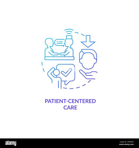 Person Centered Care Blue Gradient Concept Icon Stock Vector Image