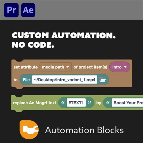 automation blocks for premiere pro