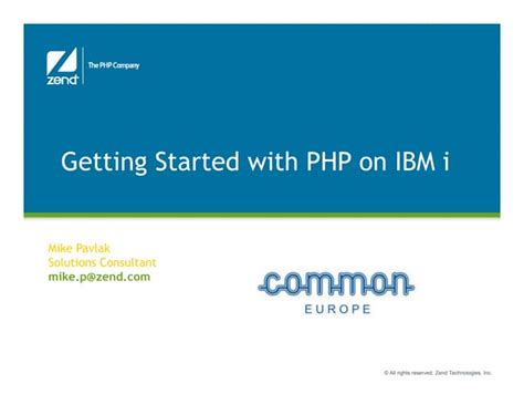 Getting Started With Php On Ibm I Ppt
