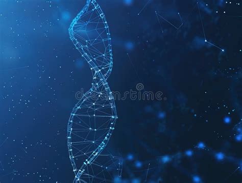 Synthetic Cyber Dna Molecule Artificial Intelligence Neural Network Stock Illustration
