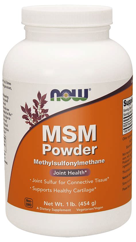 MSM Powder – metylosulfonylometan w proszku – 454 g – NOW