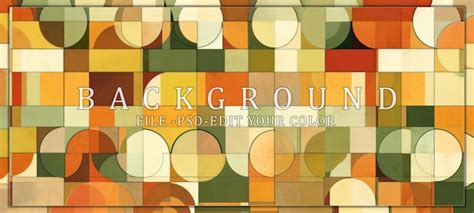 Premium Psd Abstract Geometric Pattern In Warm Tones