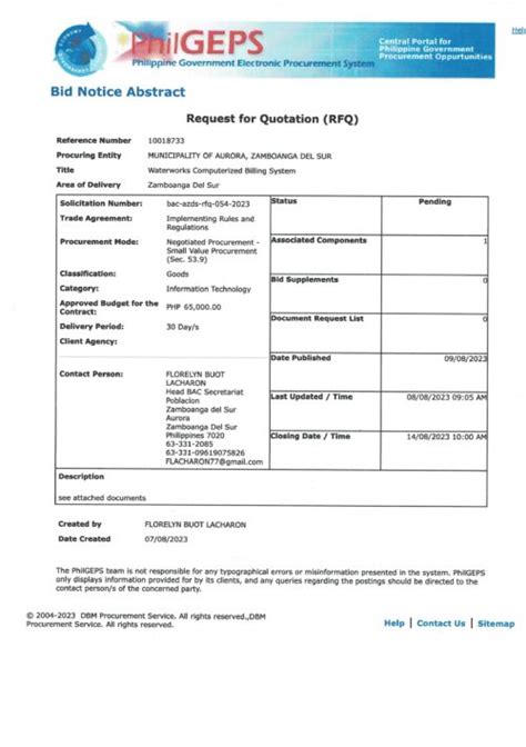 Waterworks Computerized Billing System Aurora Zamboanga Del Sur