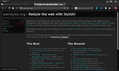 Make Firefox Dark Theme Showopec