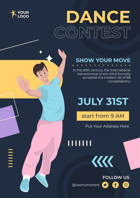 Edit And Download For Free This Hand Drawn Dance School Contest Poster Edit And Download For Free This Hand Drawn Dance School Contest Poster