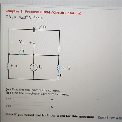 Solved Chapter 8 Problem 8 053 Circuit Solution Find Vs