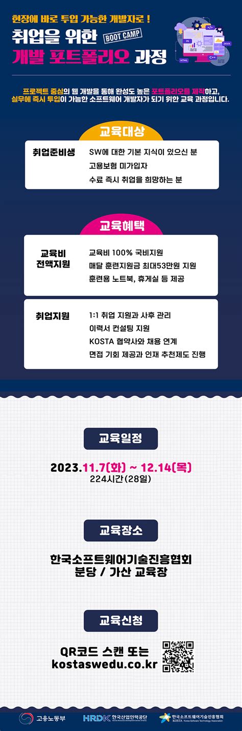 취업준비생과정 실무 프로젝트 중심의 웹 개발자 양성과정마감 Kosta 한국소프트웨어기술진흥협회