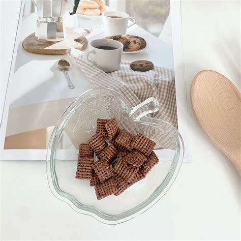 요즘집 사과 유리 시리얼볼 간식그릇 디저트 과일 접시 볼 위시버킷