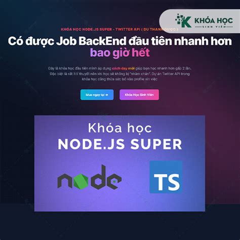Khóa Học Lập Trình NodeJs Super Dự Án Twitter API Cùng Dư Thanh Được