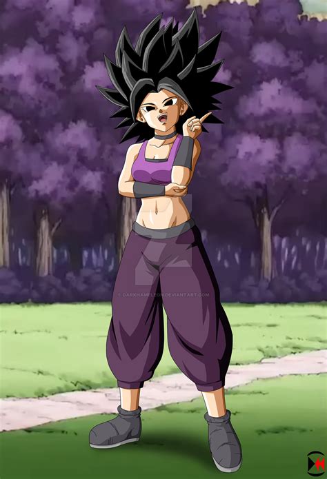Commission 96 Redesigned Caulifla Background By Darkhameleon On
