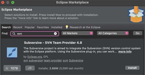 Eclipse 에서 SVN 프로젝트 불러오기 SVN 플러그인 설치