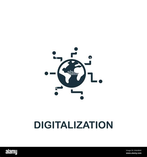 Digitalization Icon Monochrome Simple Sign From Digitalization