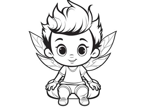 Magical Pixie Coloring Page Coloring Page