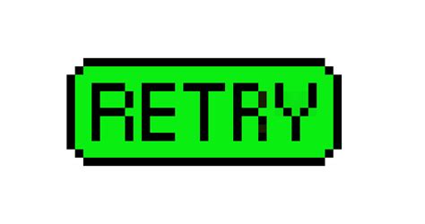 Retry Button Pixel Art Maker