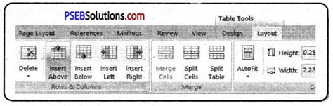 Pseb 7th Class Computer Notes Chapter 6 Microsoft Word Part Iv Pseb