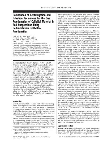 Pdf Comparison Of Centrifugation And Filtration Techniques For The