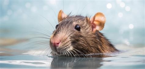 Premium Ai Image A Rat In A Pool Of Water