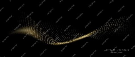 premium vector point flow particle wave curve pattern concept of