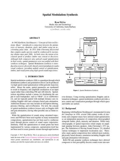 Spatial Modulation Synthesis Pdf Synthesizer Modulation