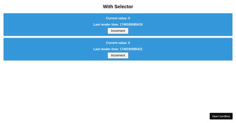 React Use Context Selector Demo Forked Codesandbox