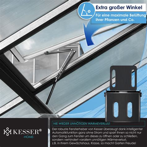 Kesser® Automatischer Fensteröffner Fensterheber Gewächshaus Gartenhaus