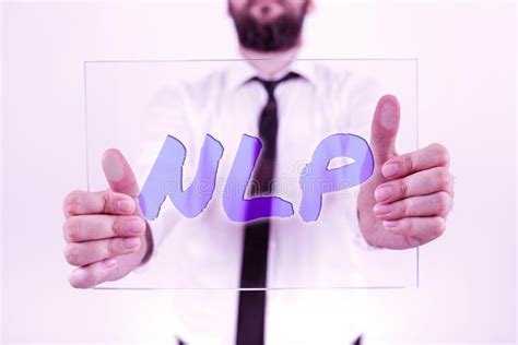 Text Sign Showing Nlp Business Concept Psychological Approach Involves Analyzing Strategies To