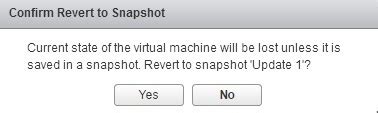 Revert Snapshot VMware ESXi