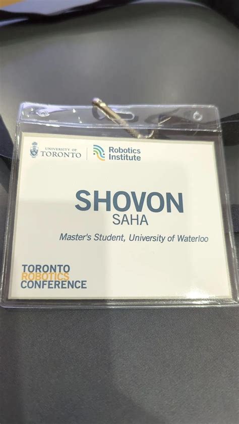 Day 1 Of The University Of Toronto Robotics Institute Conference 🤖 Shovon S Saha