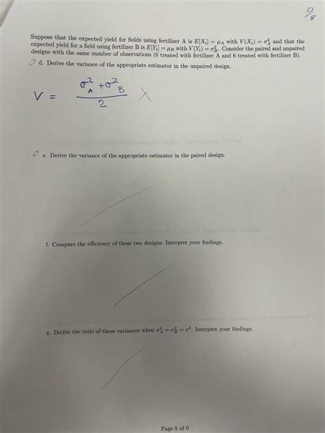 Solved Suppose That The Expected Yield For Fields Using Chegg Com