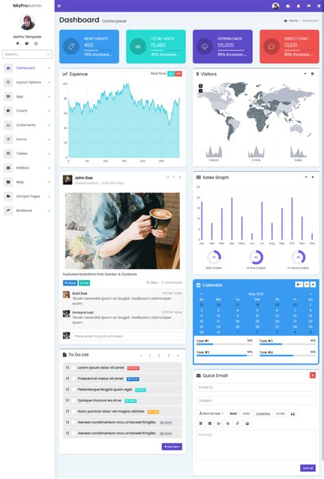 Bootstrap 4 Admin Templates Dashboard UI Kit With Bootstrap Admin Web App MixPro