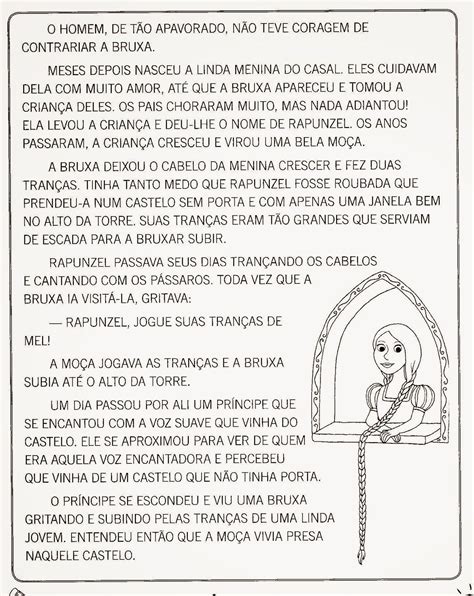 Hist Ria Da Rapunzel Para Imprimir Edulearn
