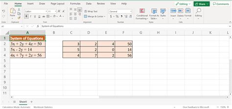 How To Solve A System Of Equations In Excel Sheetaki