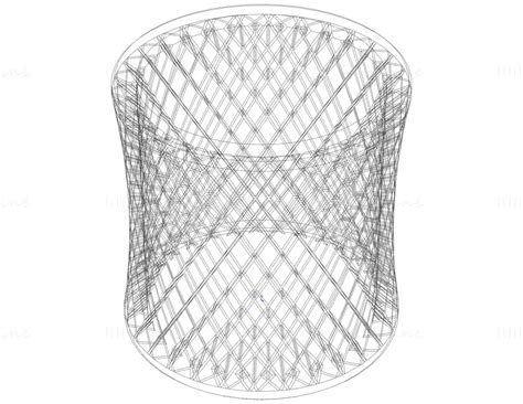 Circular Lattice Holder 3d Print Model