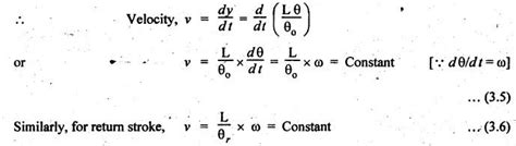 follower motion with uniform velocity or uniform motion kinematics
