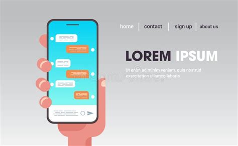 Hand Using Mobile Translation Application Multilingual Greeting