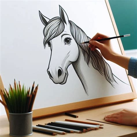 جذابترین نقاشی اسب کودکانه با مداد رنگی را اینجا ببین سوییتی بلاگ