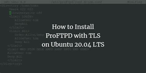 How To Install Proftpd With Tls On Ubuntu 2004 Lts Vitux