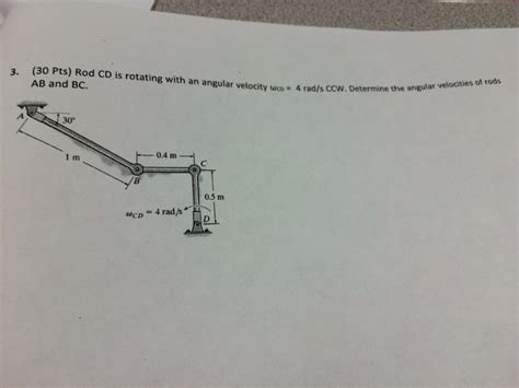 Solved Rod CD Is Rotating With An Angular Velocity Omega C Chegg